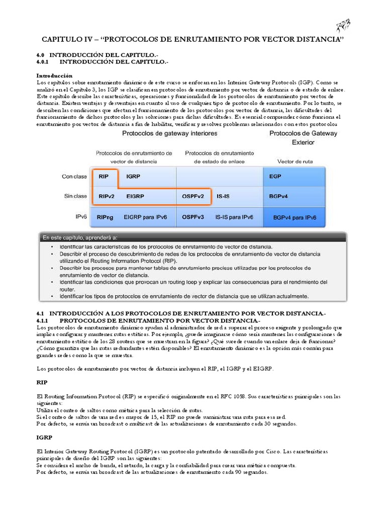Cap4 Protocolos de Enrutamiento Vector Distancia | Descargar gratis PDF | Enrutador (Computación ...