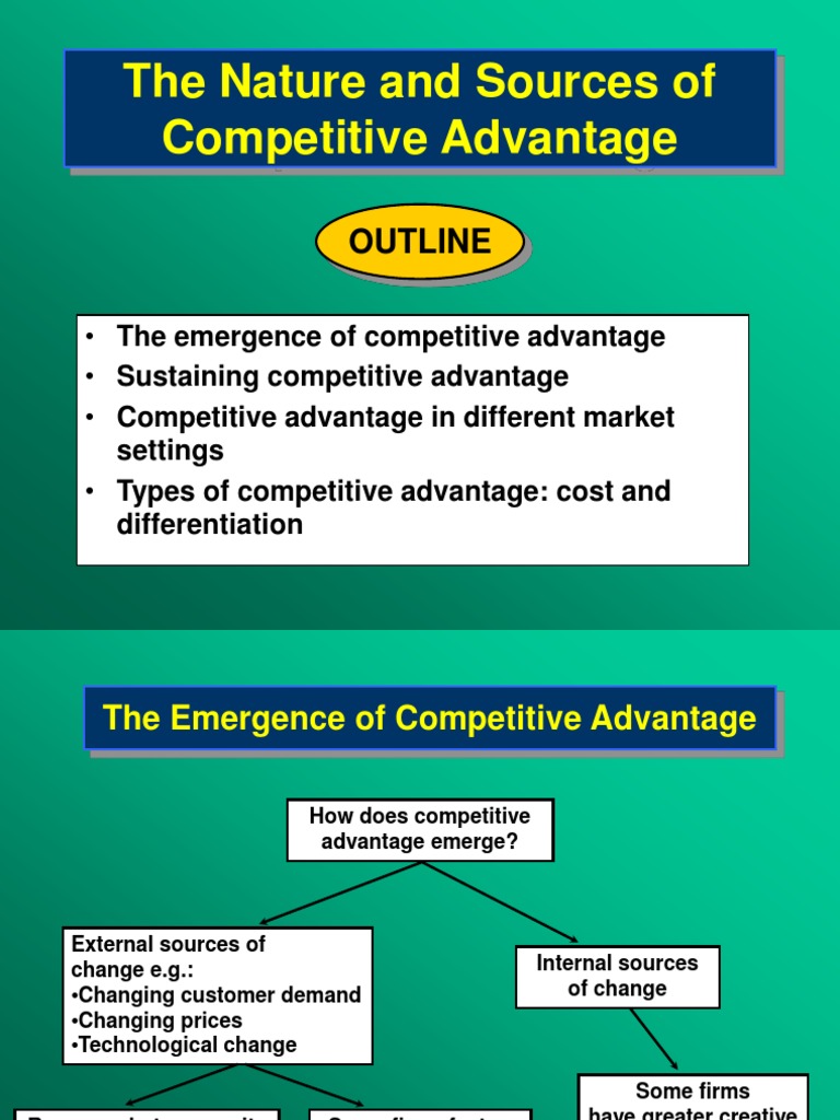 Lecture 4 - Sources of Competitive Advantage | PDF | Competitive ...