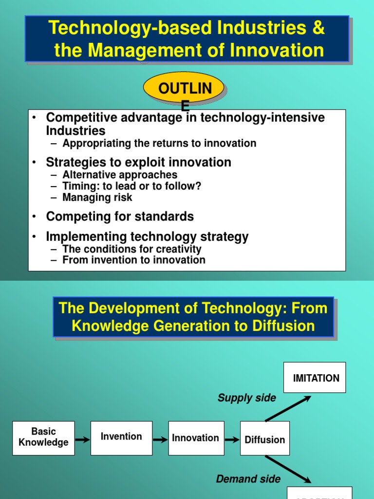 Technology Based Industries and The Management of Innovation | PDF ...