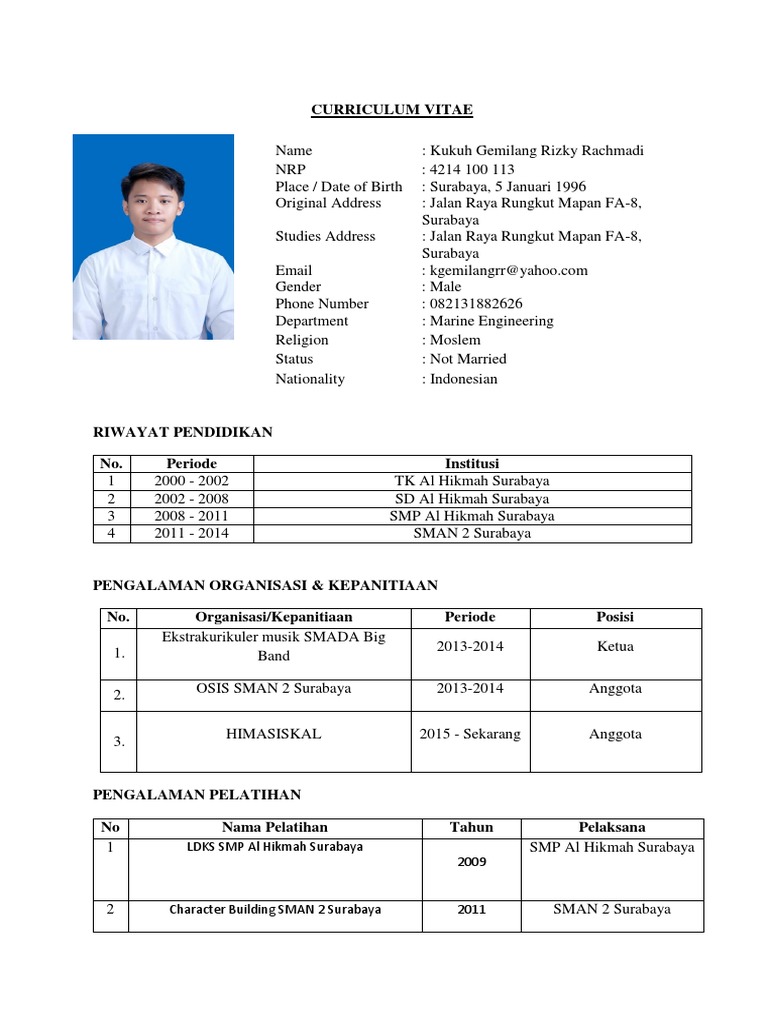 CV Gilang | PDF
