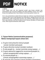 Contoh Notice dalam Bahasa Inggris | PDF