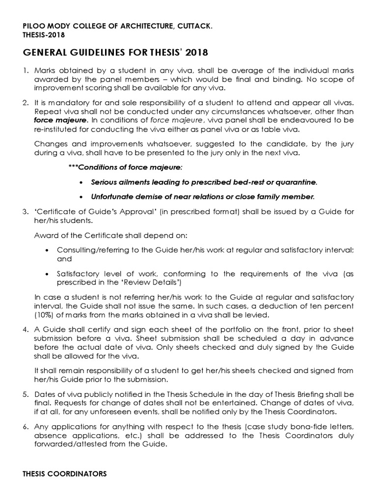 1 General Guidelines Students Draft Thesis Government Information