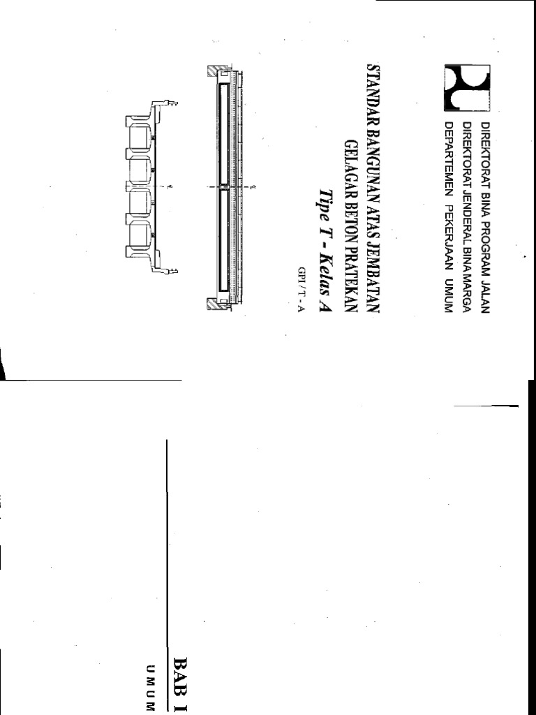 22 Standar Bangunan Atas Jembatan Gelagar Beton Pratekan Tipe T Kelas A ...