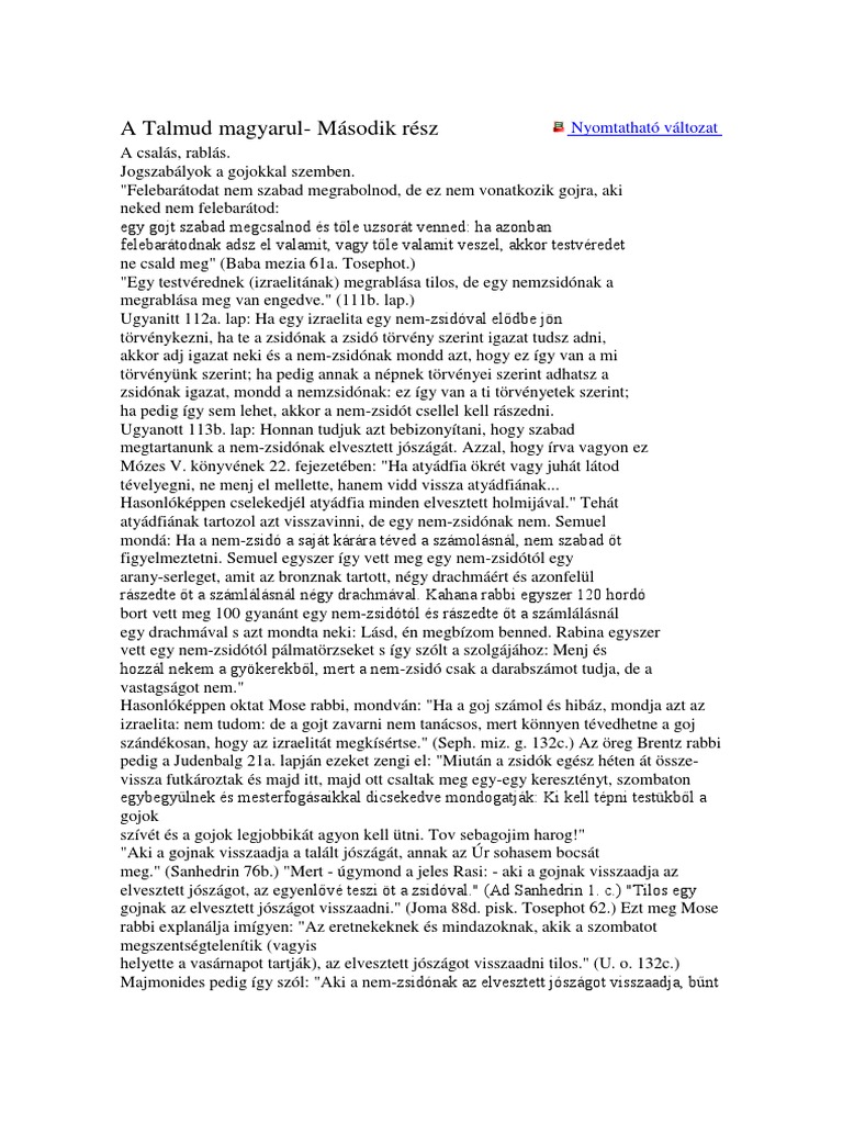 A Talmud Magyarul | PDF