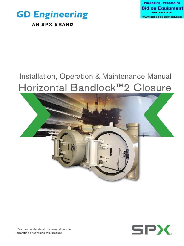 IOM Horizontal Bandlock 2 Closure - Manual | PDF | Door | Screw