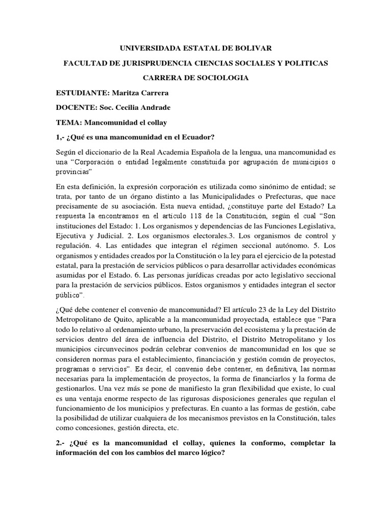 Resumen El Collay | PDF | Gobernancia | Estado (política)