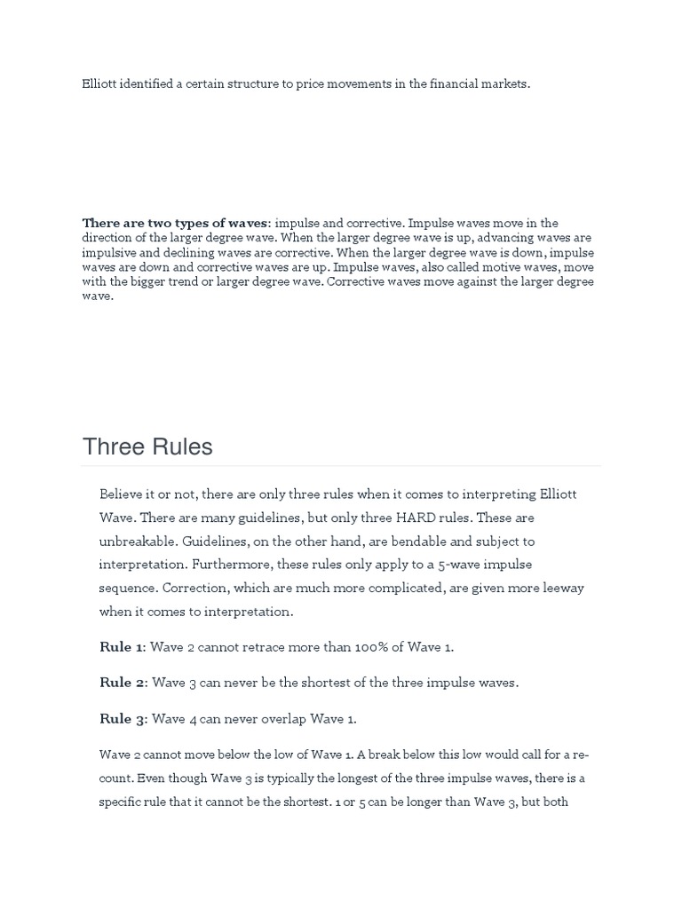 Three Rules: There Are Two Types of Waves: Impulse and Corrective ...