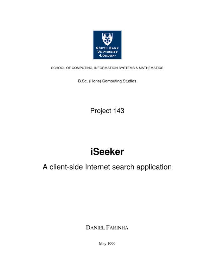 Iseeker: A Client-Side Internet Search Application | PDF | Web Search ...