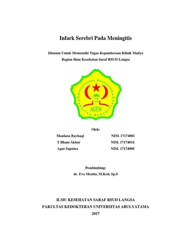 Infark Serebri Pada Meningitis | PDF | Kesehatan Holistik | Sains ...