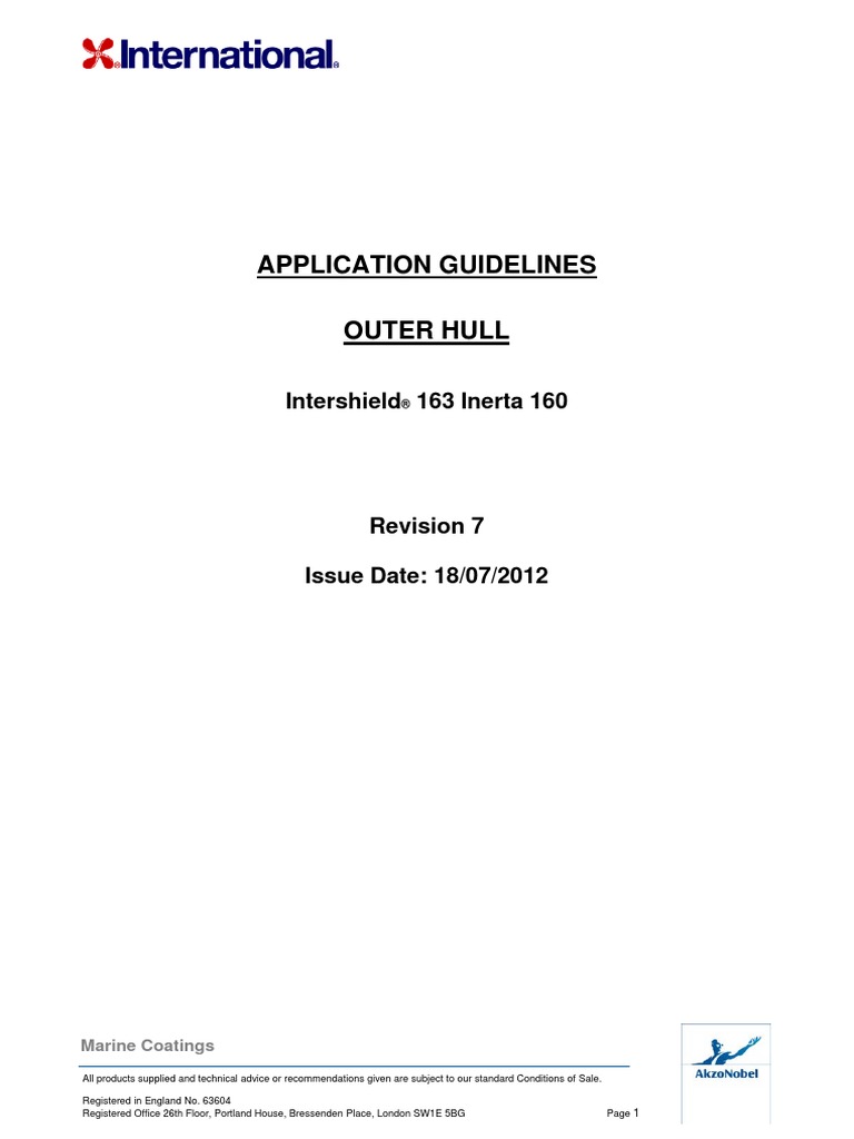 Intershield 163 Inerta 160 - Underwater Hull Antiabrasion | PDF ...