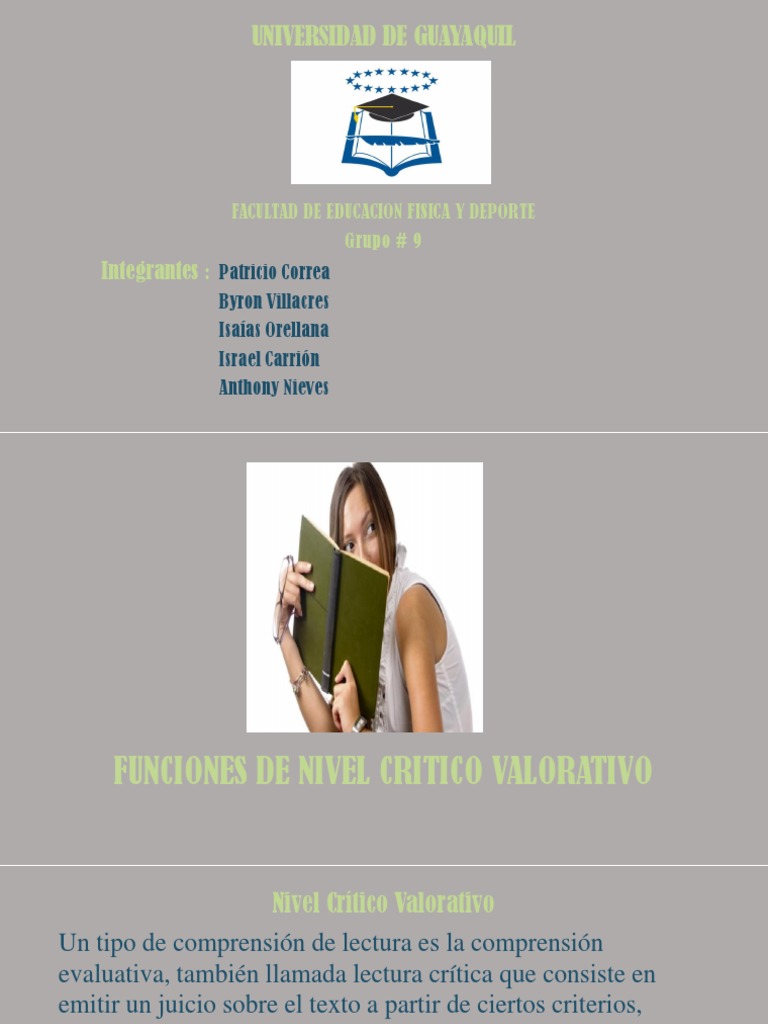 Funcion Nivel Critico Valorativo | PDF