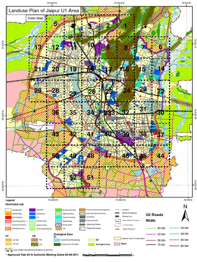 Landuse Plan of Jaipur U1 Area: Index Map | PDF