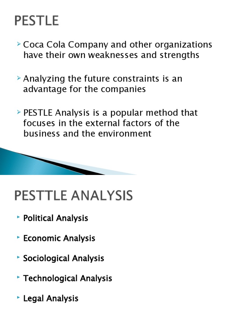 Pestle Analysis Of Coca Cola Pdf Economics Market Economics