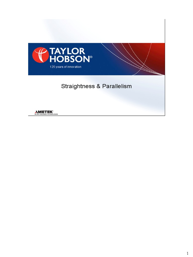 Straightness and Parallelism | PDF | Metrology | Measurement