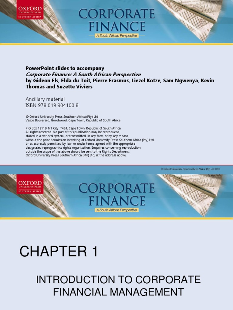 Chapter 1 - Introduction To Corporate Financial Management | PDF ...