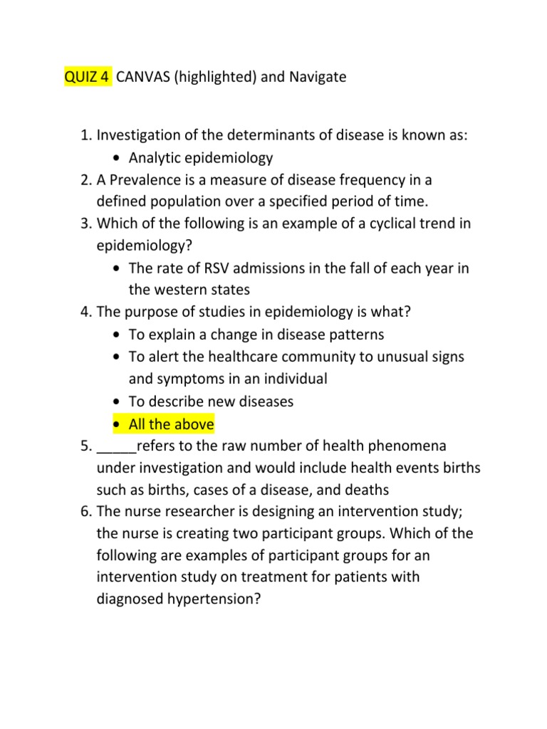 Chapter 8 Questions | PDF | Epidemiology | Prevalence