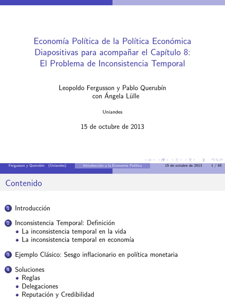Capitulo8-Slides Inconsistencia Temporal | PDF | Sirena | Inflación