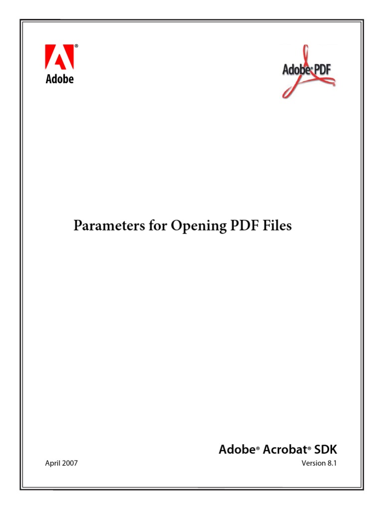 Parameters For Opening PDF Files | PDF | Portable Document Format ...