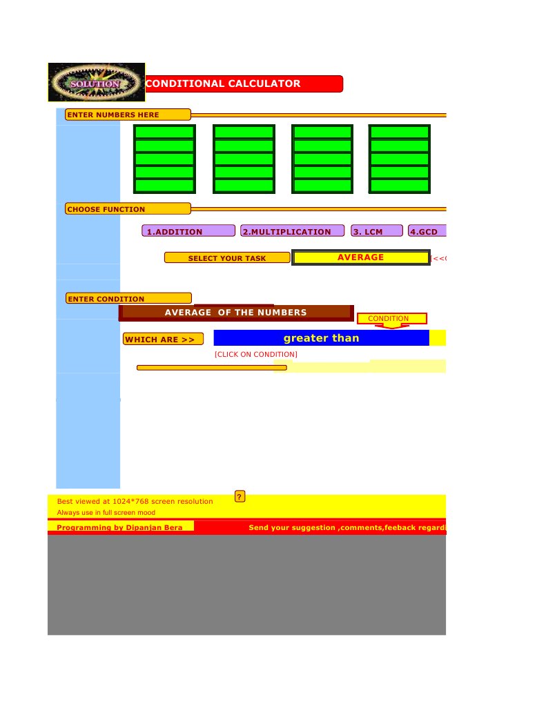 Conditional Calculator v1.0 | PDF | Number Theory | Algebra