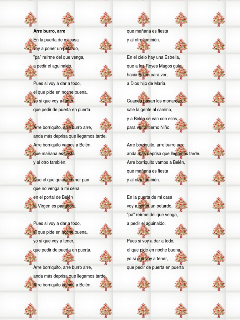 Villancicos: Arre Burro y Más | PDF | Navidad | Ocio