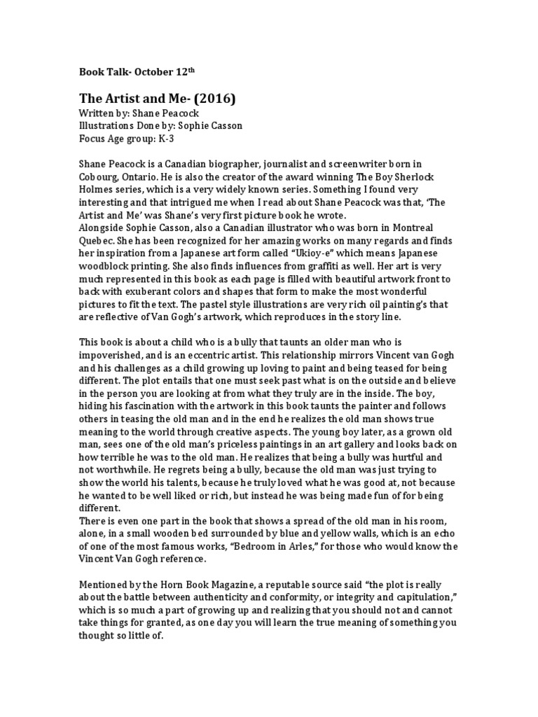 Book Talk | PDF | Vincent Van Gogh | Paintings