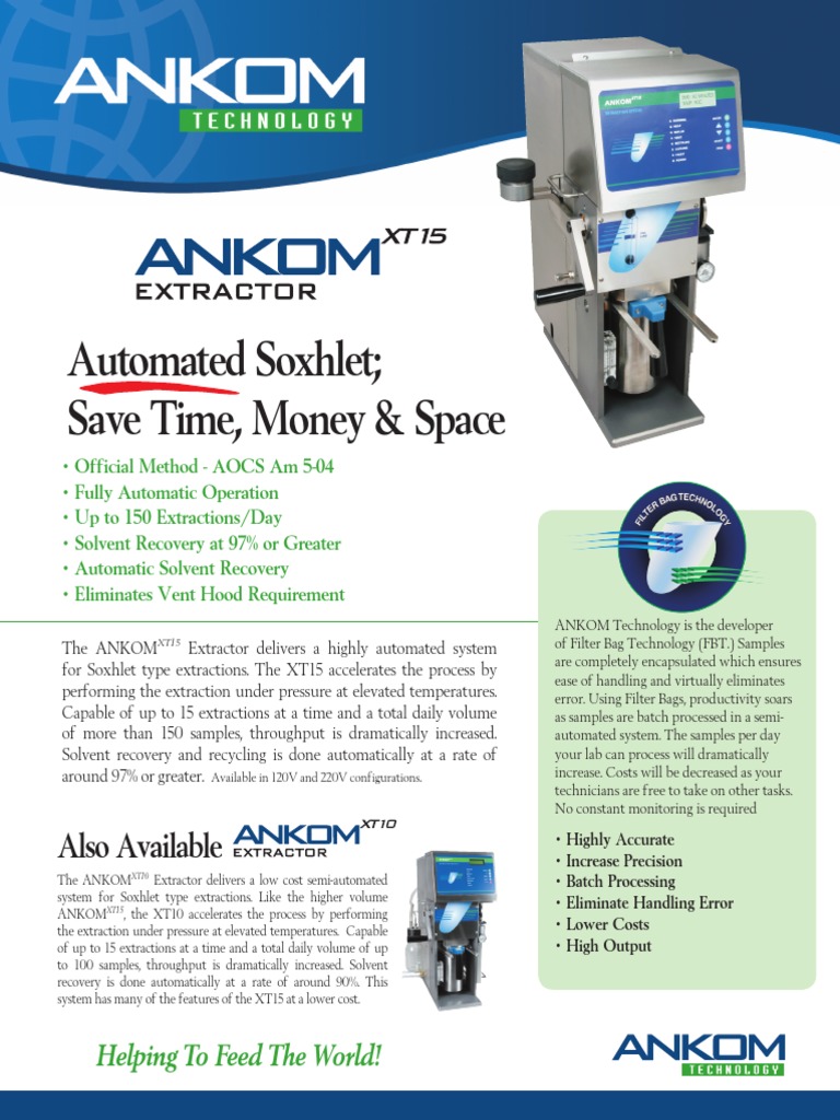 Brochure Ankom Xt15, Xt10 | PDF | Petroleum | Chemistry