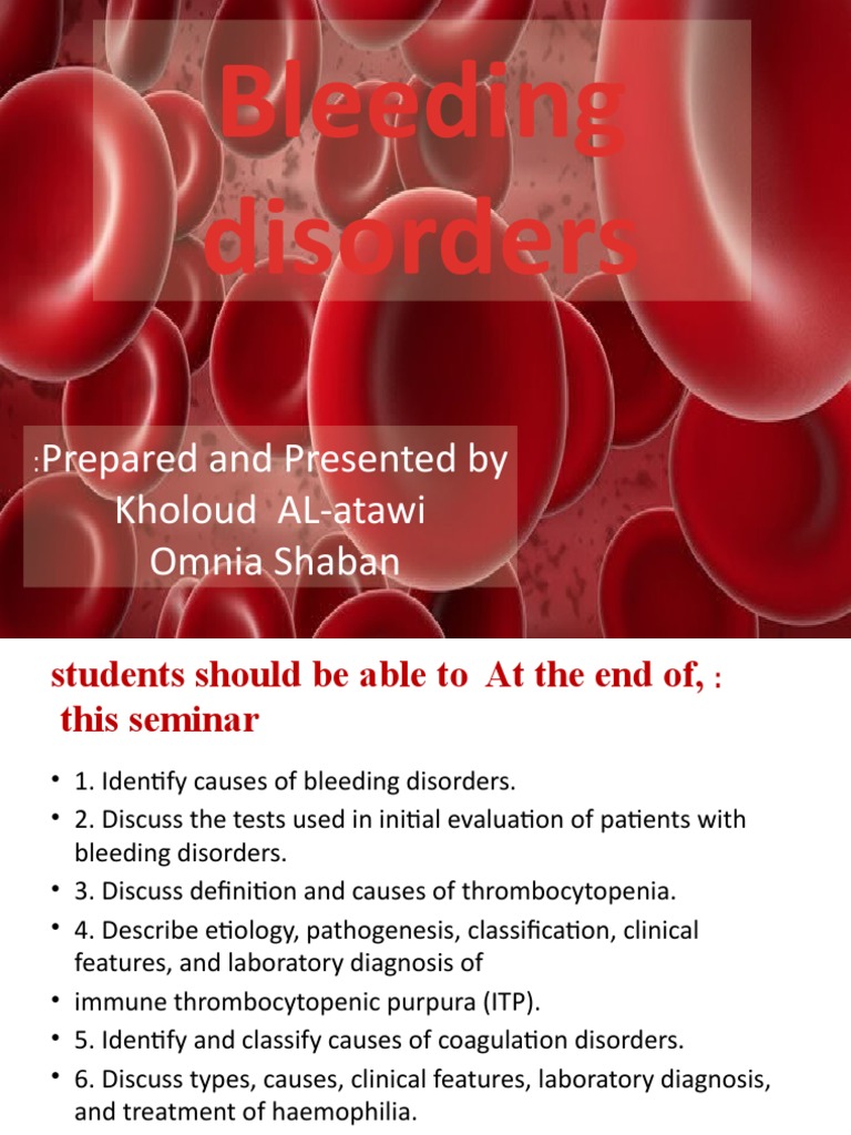Bleeding Disorders | PDF | Coagulation | Bleeding