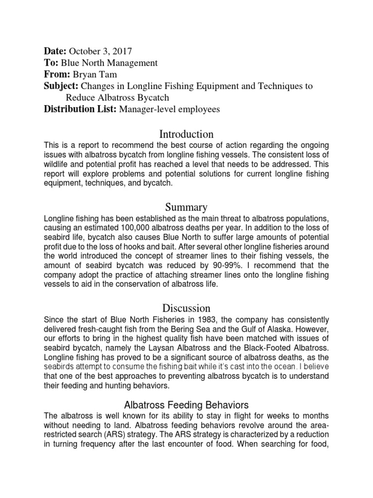 Albatross Bycatch Solutions in Longline Fishing | PDF | Seabird | Fish