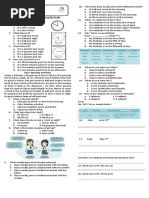 Soal Bahasa Inggris: Telling Time Kelas 7 | PDF | Clock | Horology