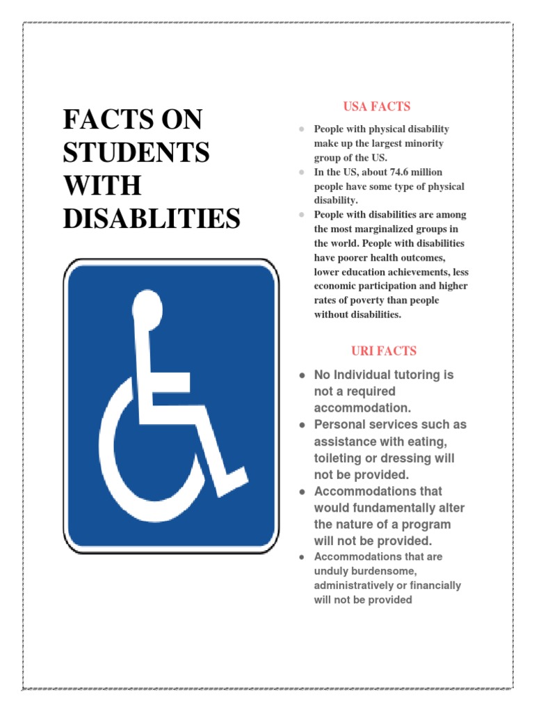 Fact Sheet | PDF | Disability | Social Inequality