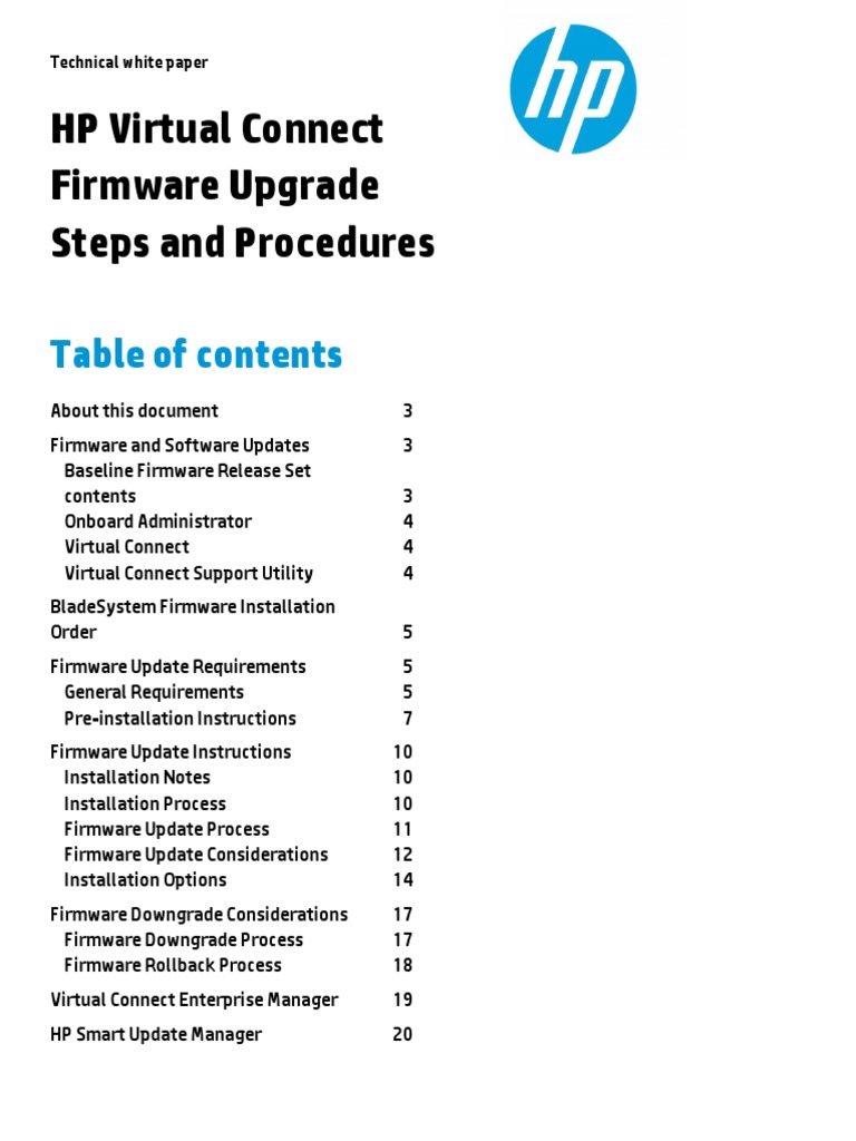 Technical Whitepaper Upgrade VIrtual Connect | PDF | Network Interface Controller | File ...