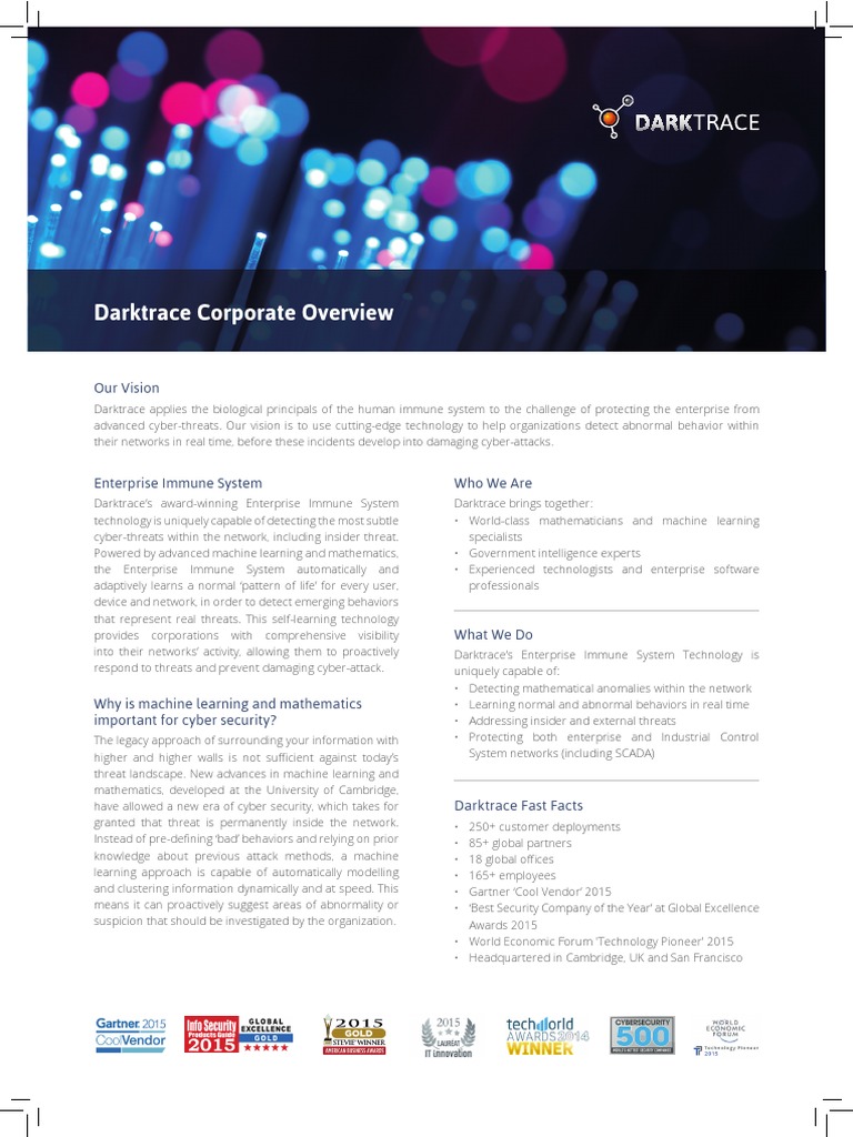 Darktrace Corporate Overview: Our Vision | Download Free PDF | Science ...