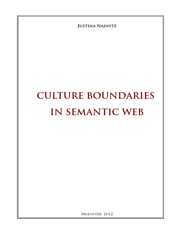 Culture Boundaries in Semantic Web | PDF | Resource Description ...
