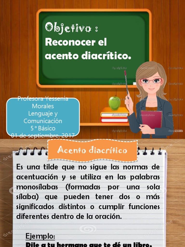 Acento Diacrítico: Uso y Ejemplos | PDF | Artes del Lenguaje y Comunicación