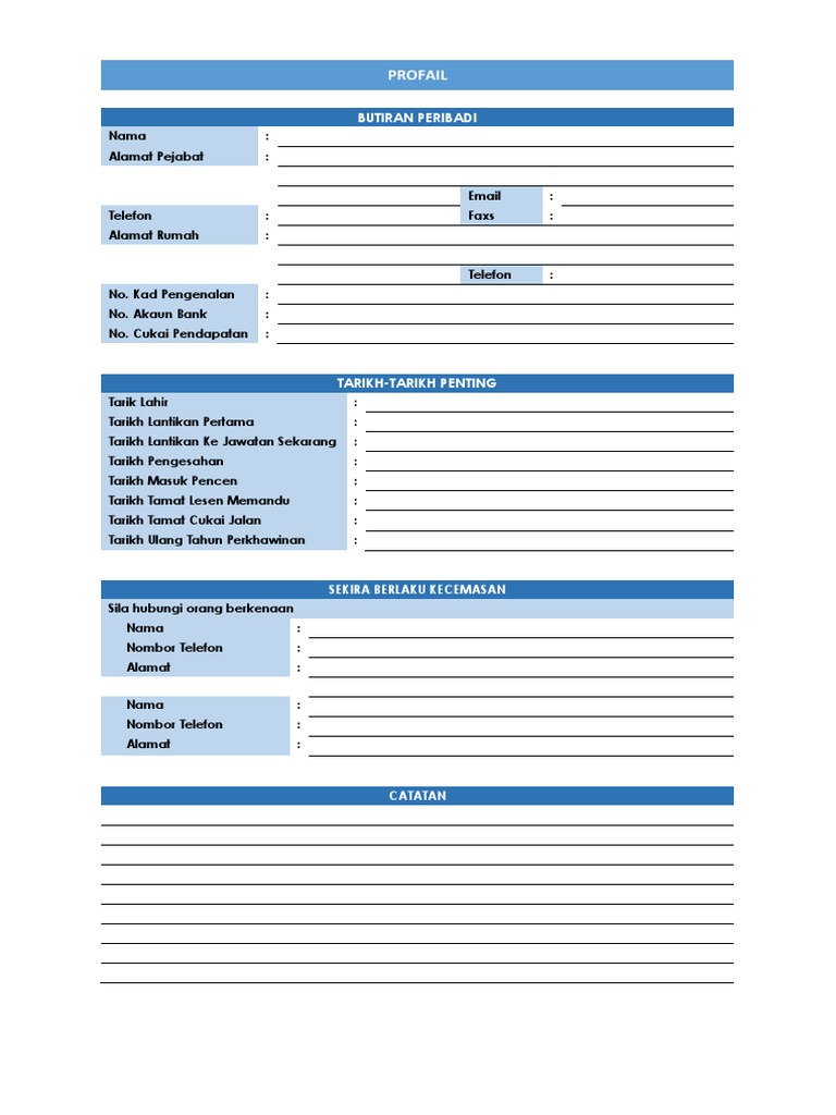 Butiran Peribadi | PDF