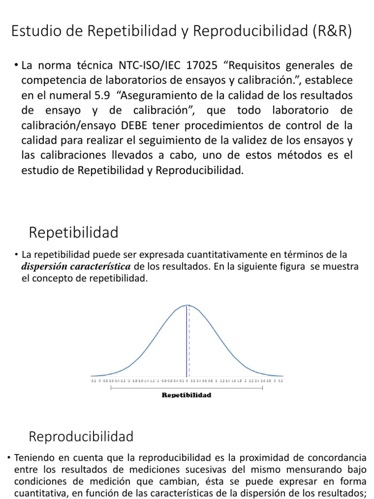 ANALISIS REPETIBILIDAD Y REPRODUCTIVIDAD | Medición | Calibración