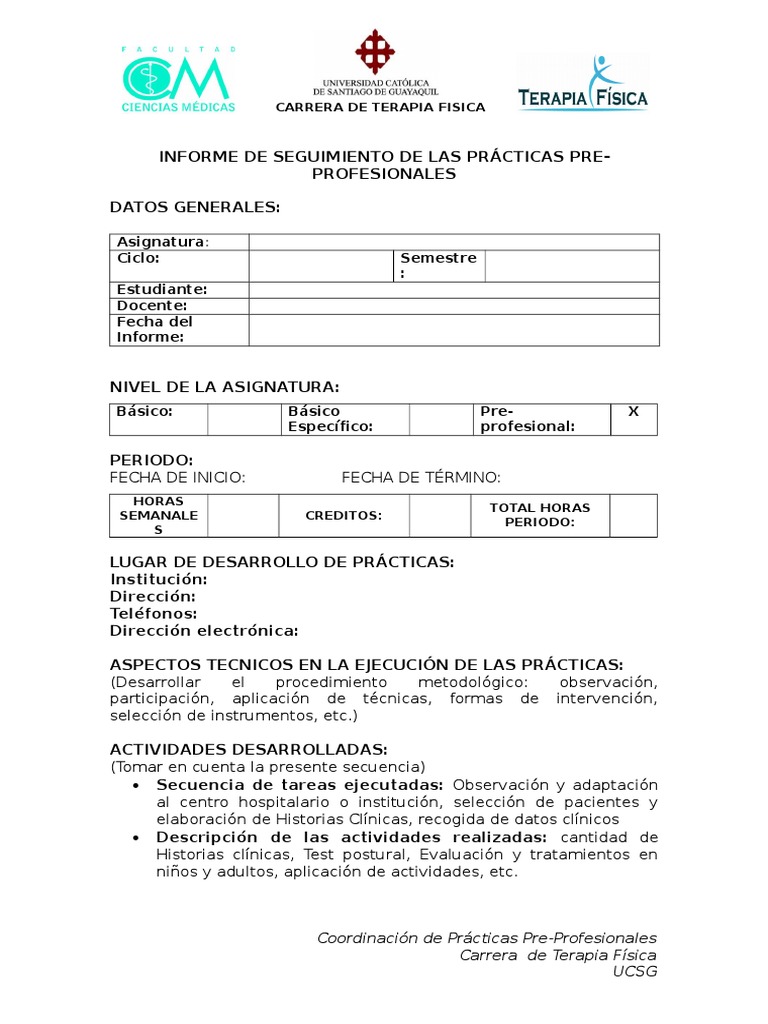 Modelo De Informe De Practica Pre Profesionales Images And Photos Finder