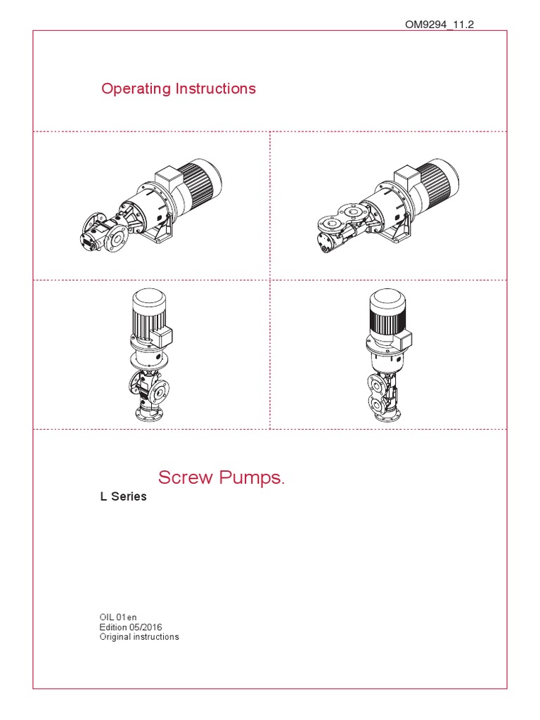 KRAL Screw Pumps.: Operating Instructions | PDF | Pump | Electrical ...