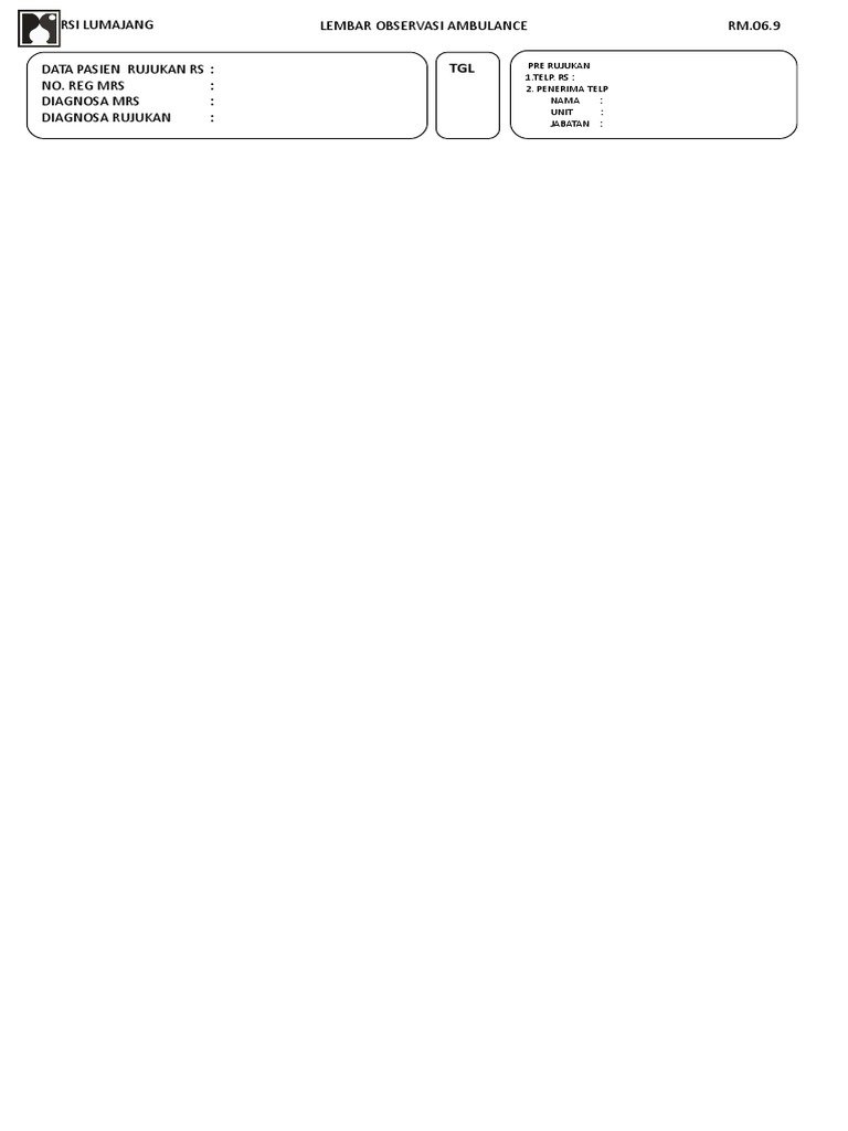 AMBULANCE OBSERVATION FORM | PDF