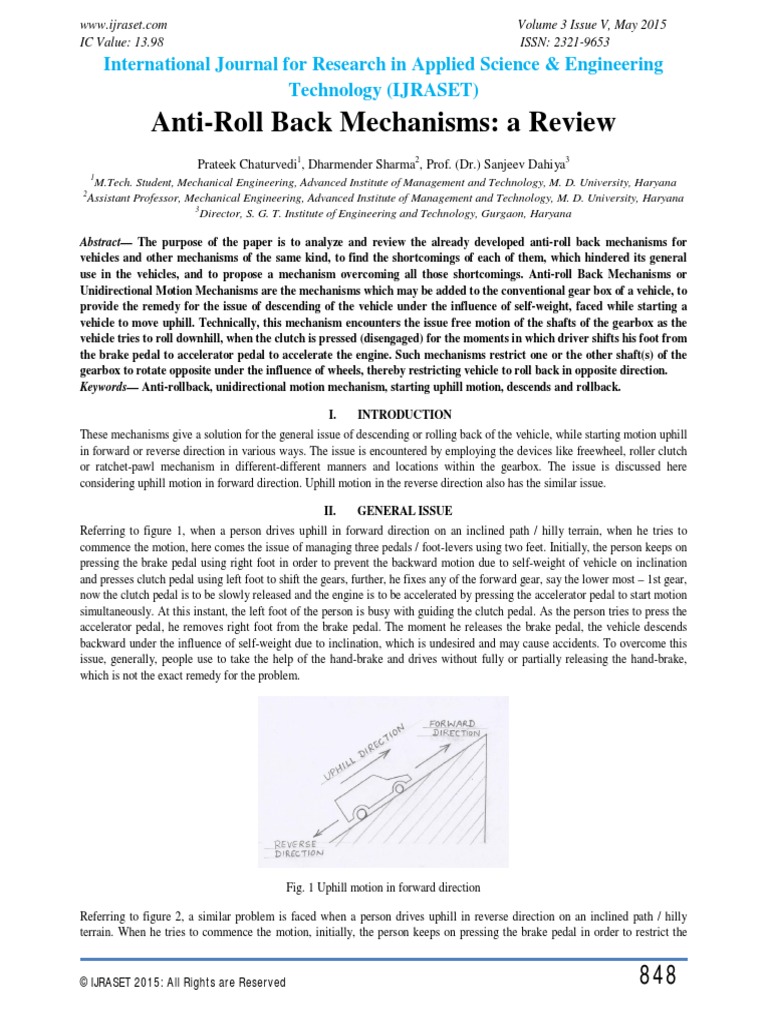 Anti Roll Back | PDF | Manual Transmission | Clutch