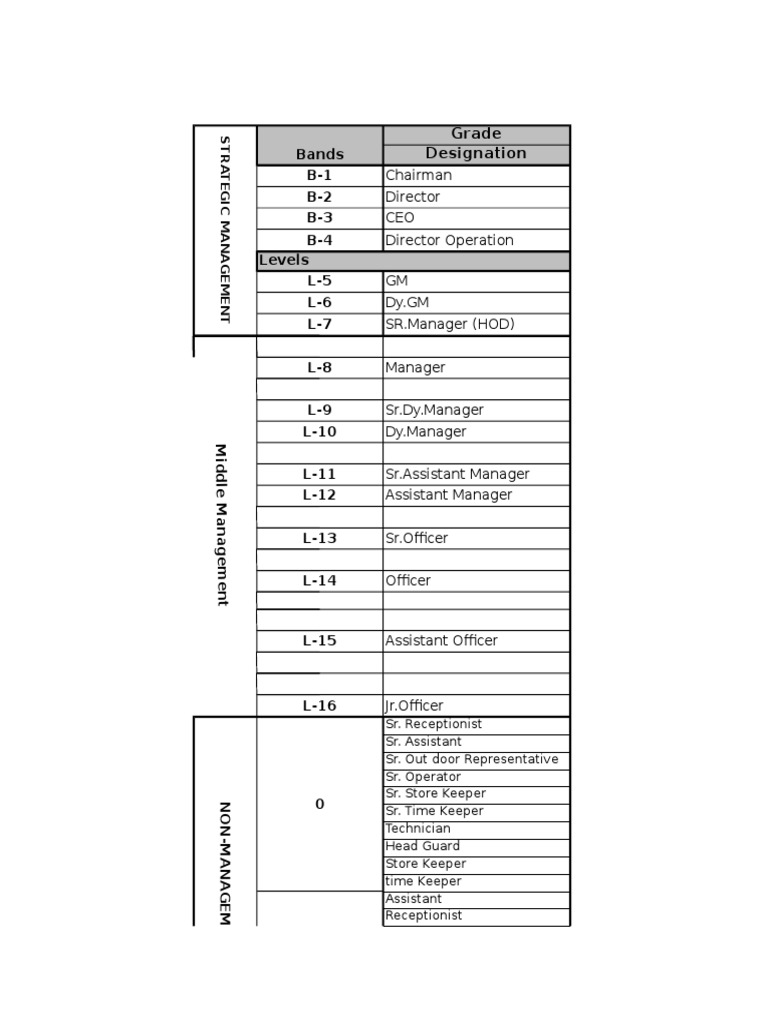 Strategic Management Hierarchy Overview | PDF
