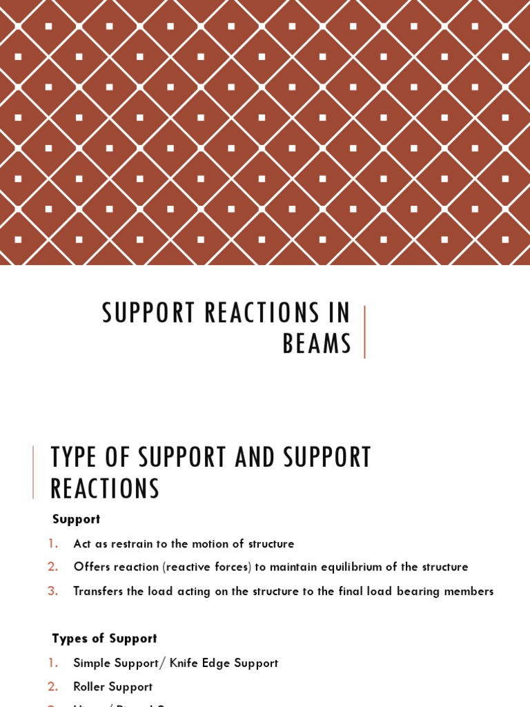 Support Reactions in BEAMS | PDF | Beam (Structure) | Structural Analysis