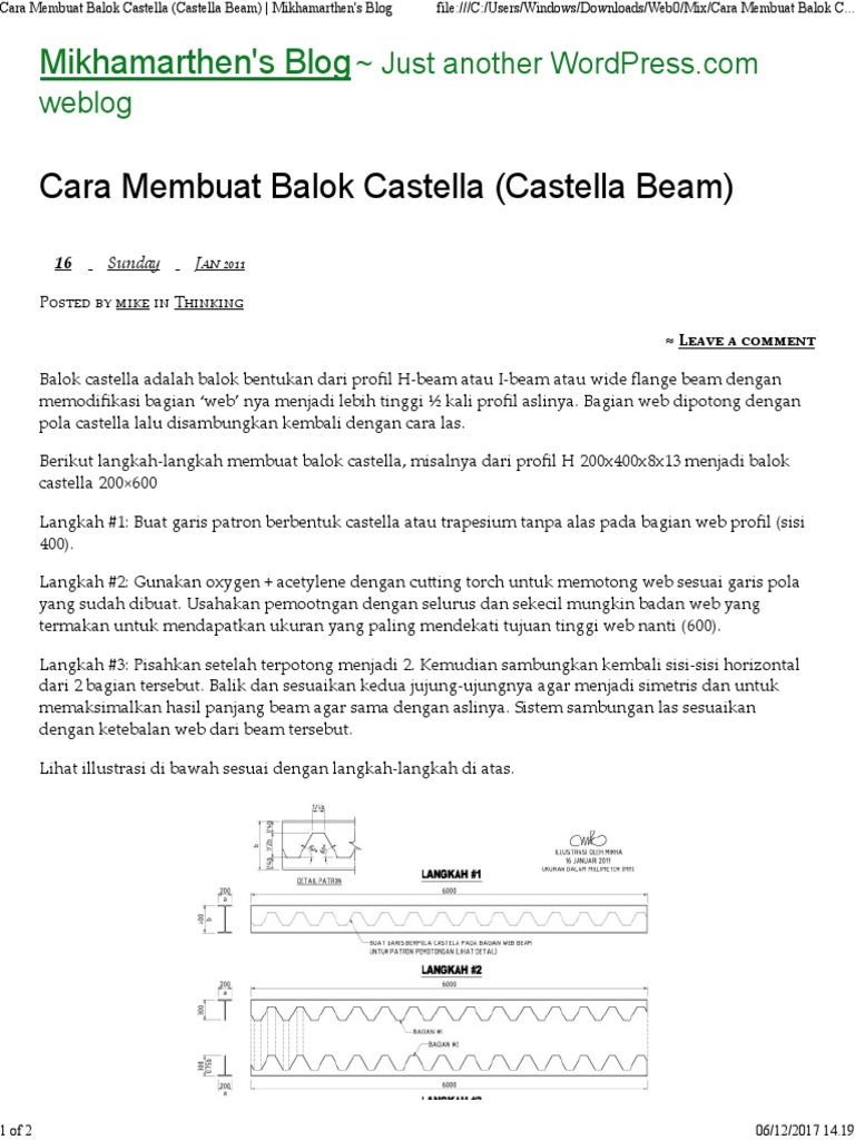 Cara Membuat Balok Castella | PDF
