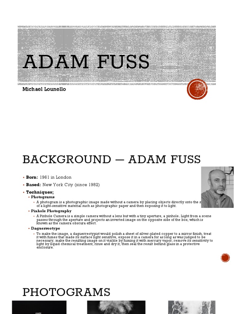 Adam Fuss-2 | PDF | Camera | Equipment