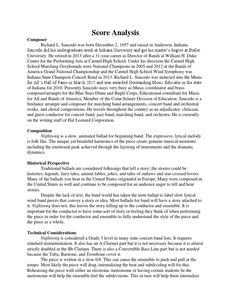 Score Analysis | PDF | Musical Compositions | Conducting