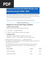 RCC Slab Design Guidelines per IS 456 | PDF | Reinforced Concrete ...