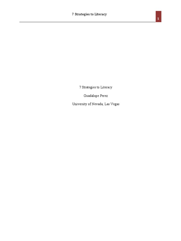 Cil Final 7 Strategies | PDF | Reading Comprehension | Literacy