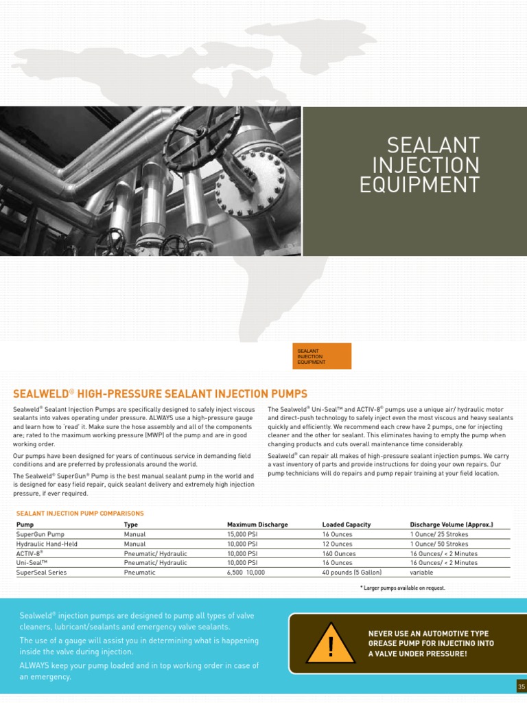 Seal Weld Activ 8 | PDF | Pump | Valve