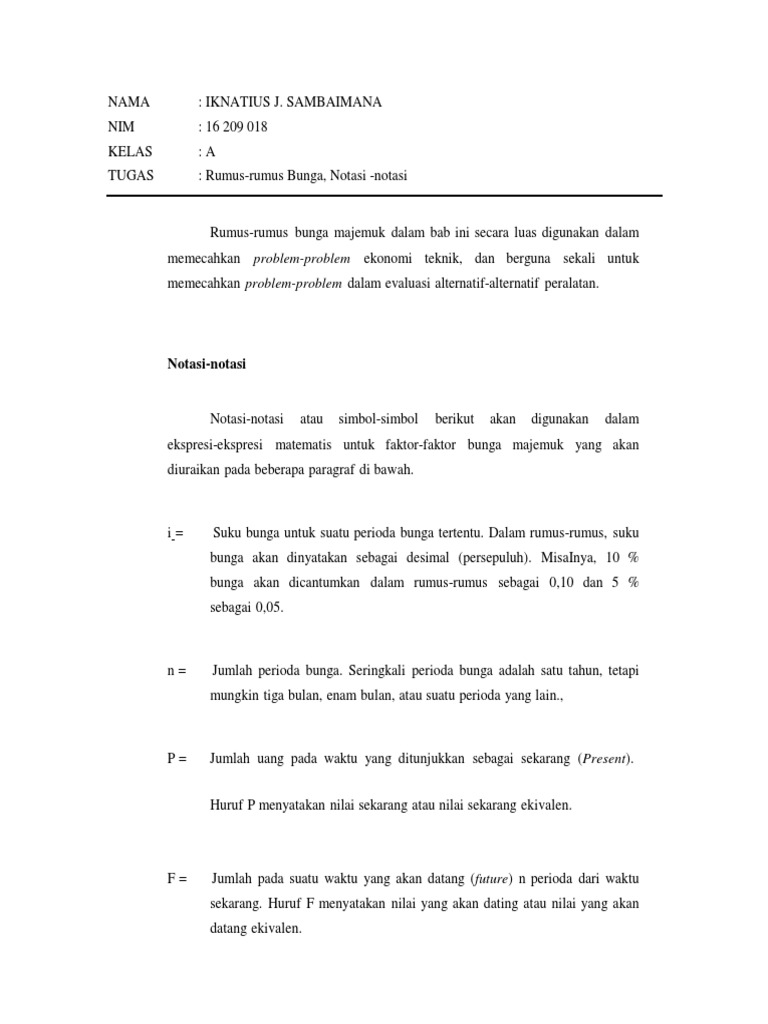Rumus Rumus Bunga Notasi Pdf