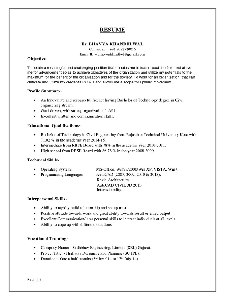 Bhavya Resume | PDF | Cognitive Science | Learning